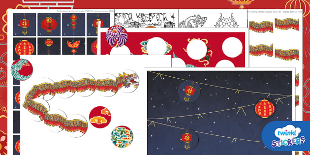 Lunar New Year - Sticker Bumper Pack (teacher made) - Twinkl