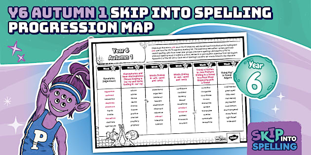 Year 6 - Skip Into Spelling Progression Map - Autumn 1