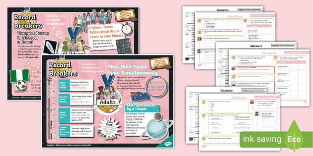 Digging for Detail:Human Record Breaker Infographic Activity