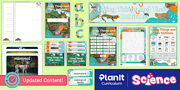 * NEW * Living Things & Their Habitats Y4 Additional Resources