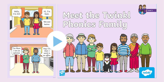 Meet the Twinkl Phonics Family: Level 1 PowerPoint - Twinkl