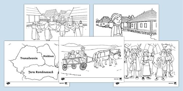 Aventurile lui Andrei de Ziua României – Desene de colorat