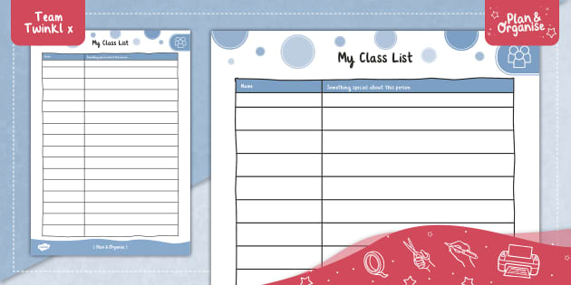 Australian Teacher Planner | My Class List (teacher made)