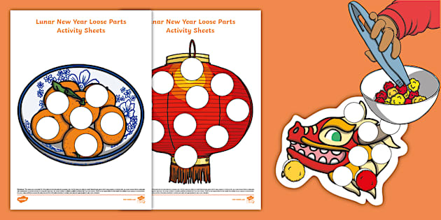 Lunar New Year Loose Parts Fine Motor Skills Activity