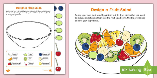 Design A Fruit Salad Activity Sheet Children Twinkl