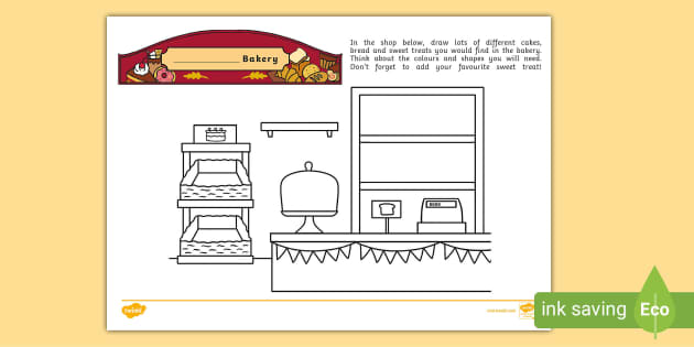 Design a Bakery Activity Sheet (teacher made) - Twinkl