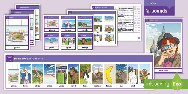 👉 * NEW * French Phonics: Resource and Display Pack: 'a' sounds