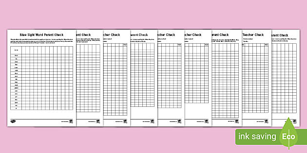 New Zealand Magenta-Gold Sight Words Checklist Pack - Twinkl