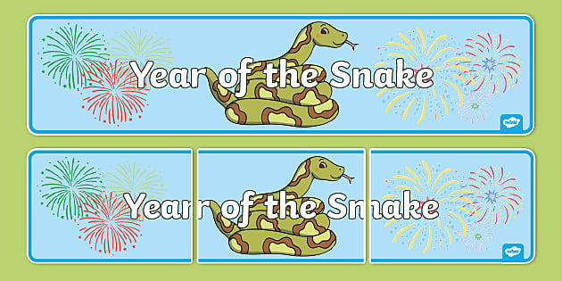 Chinese New Year of the Snake Display Banner (teacher made)