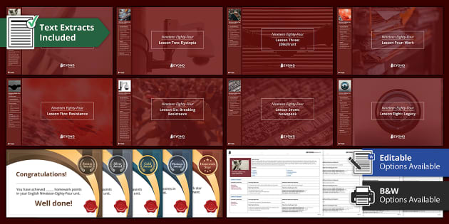 1984 Whole Unit Pack | Modern Literature | Beyond English