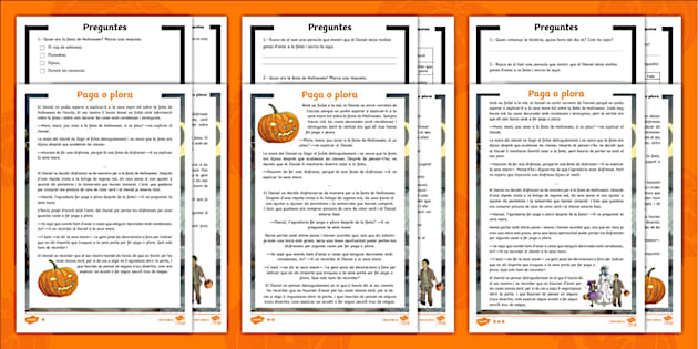Comprensió de Halloween per nivells - Català - Twinkl
