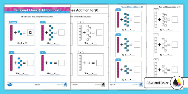 First Grade Place Value: Tens and Ones Addition to 20