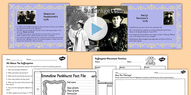 Emily Davison & Emmeline Pankhurst KS2 Teaching Pack