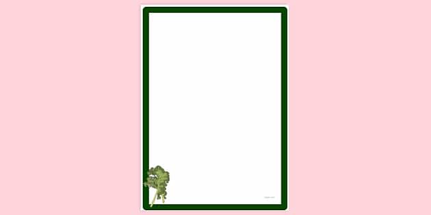 Simple Kale Page Border | Page Borders | Twinkl - Twinkl