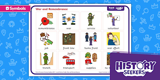 Twinkl Symbols: History Seekers KS1: Remembrance: AAC Mat