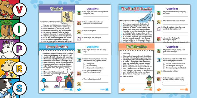 KS1 60-Second Reads: Fairy Tales Activity Pack - Twinkl