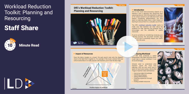 Workload Reduction Toolkit - Planning and Resourcing