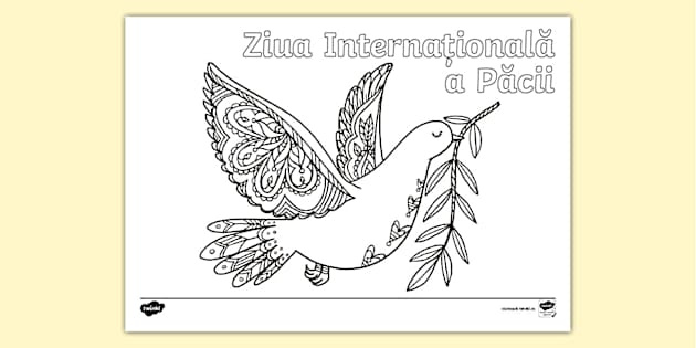 Ziua Păcii desene de colorat | Porumbelul păcii - Twinkl
