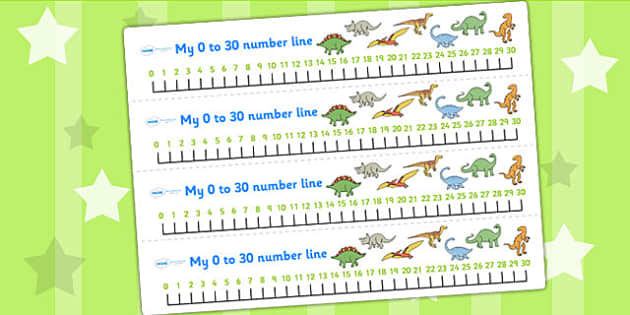 Dinosaurs Number Line (0-30) - Dinosaur, Maths, Math