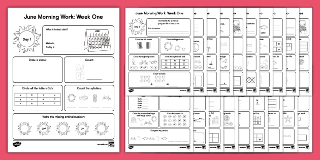 Kindergarten June Morning Work Bundle (Teacher-Made)