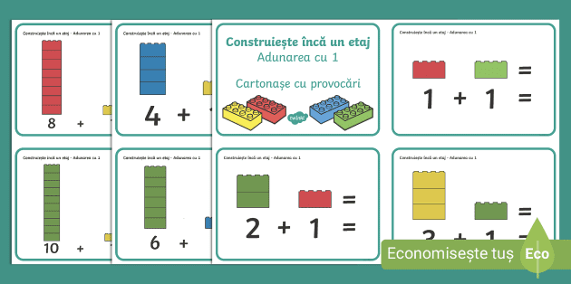 Adunarea cu 1 – Cartonașe cu provocări - Twinkl