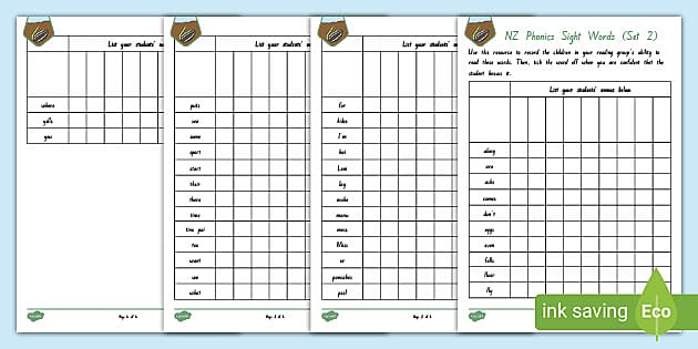 Phonics Plus Tupu Word List Teacher Checklist (teacher made)