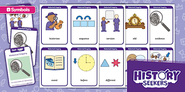 Twinkl Symbols: Historical Enquiry: Flashcards