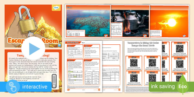 STEM IU Yr 3 Temperature is Rising Escape the Room - Twinkl