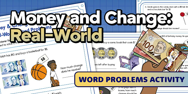 Money and Change: Real-World Word Problems Activity
