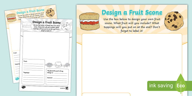 Design a Fruit Scone Worksheet (Teacher-Made) - Twinkl
