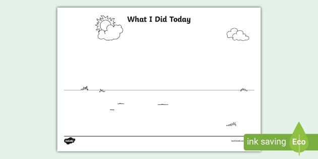 What I Did Today Doodle Sheet (teacher made) - Twinkl