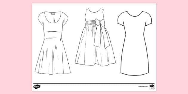 how to draw a vintage dress