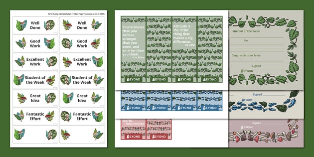 Botanical Themed Reward Pack (teacher made) - Twinkl