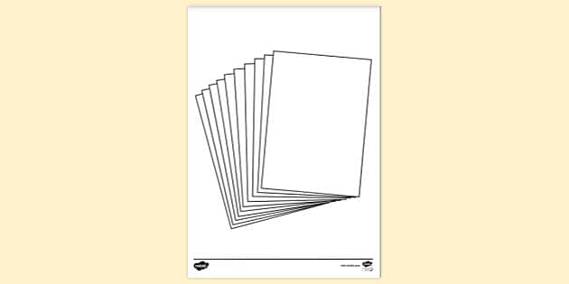 White Paper Colouring Sheet | Colouring Sheets - Twinkl