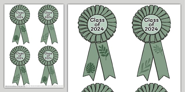 Editable Botanical-Themed Graduation Rosettes (teacher made)