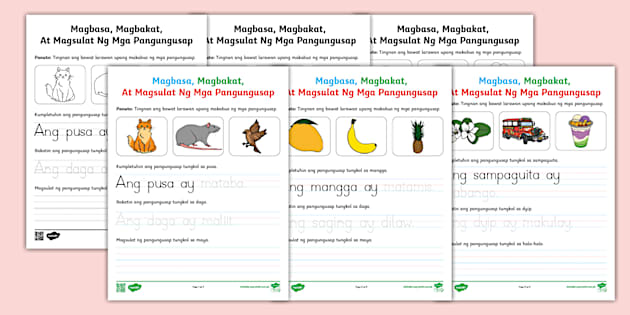 Magbasa, Magbakat, At Magsulat Ng Mga Pangungusap | Pre-K - Grade 1 ... Magbasa, Magbakat, At Magsulat Ng Mga Pangungusap | Pre-K - Grade 1 ...