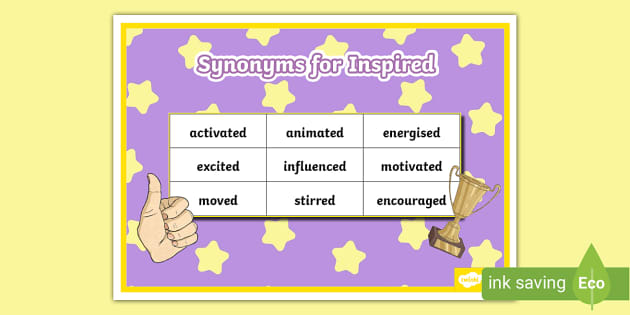 Words for Inspired Word Mat (teacher made) - Twinkl