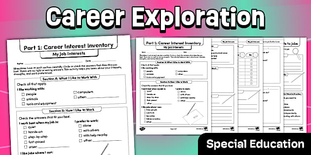 Career Exploration for Special Education | Life Skills for Older Learners