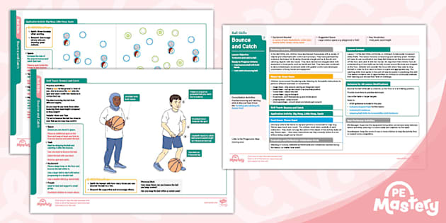 PE Mastery: Year 1 Ball Skills Lesson 7 - Bounce and Catch