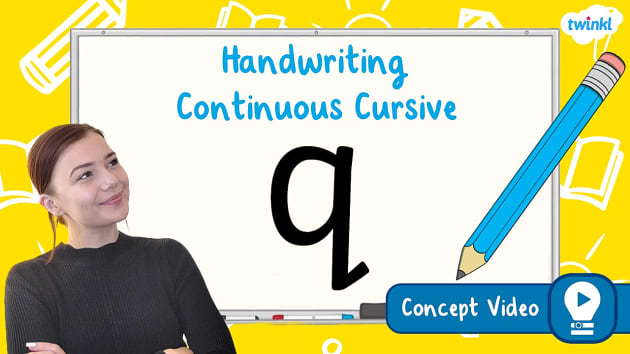 FREE! - The Letter 'q' | Cursive Handwriting Concept Video