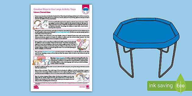 EYFS Activity Tray Unicorn-Themed Ideas - Twinkl