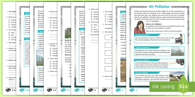 LKS2 World Environment Day 2019 Air Pollution Differentiated Reading
