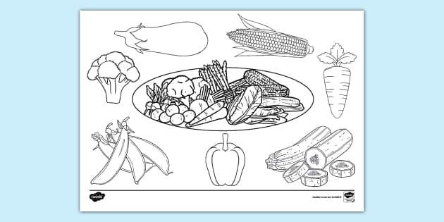 Coloriages : Les légumes (teacher made) - Twinkl