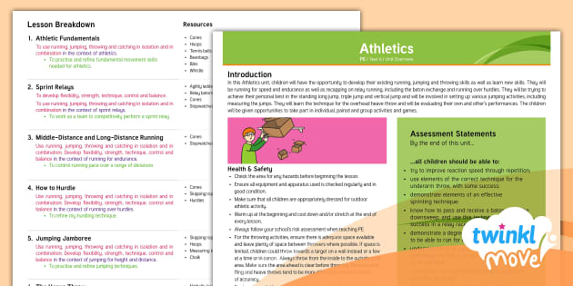 FREE! - Year 6 Athletics Unit Overview (teacher made)