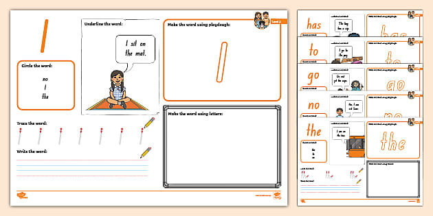 Level 2 Back to School Make, Read and Write Activity Mats