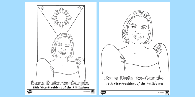FREE! - Sara Duterte (15th Vice-President of the Philippines) coloring