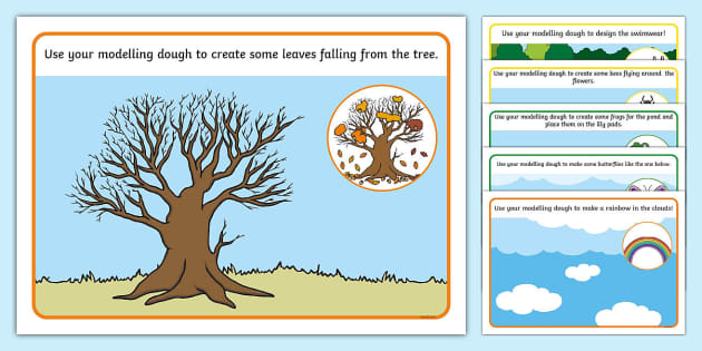 Seasons Modelling Dough Mats (teacher made) - Twinkl