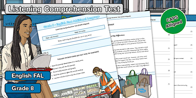 Grade 8 English FAL Listening Comprehension Test (CAPS Aligned)