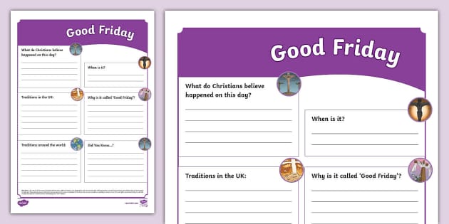 Good Friday Fact File Template (teacher made) - Twinkl