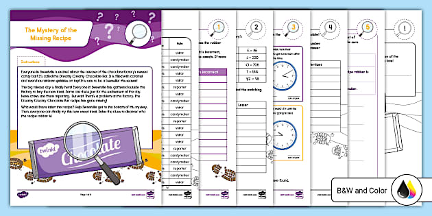 Second Grade The Mystery of the Missing Recipe Math Project
